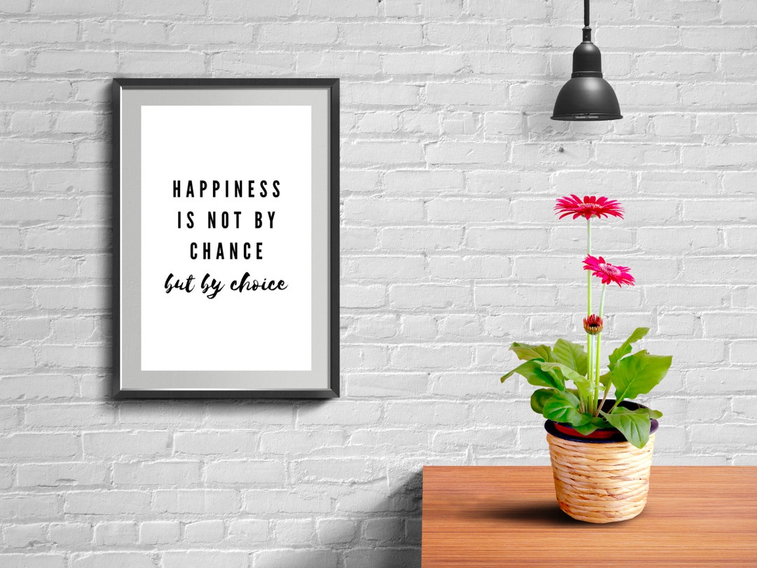 Positive Choice Printable Framed Wall Art - Digital Download ...
