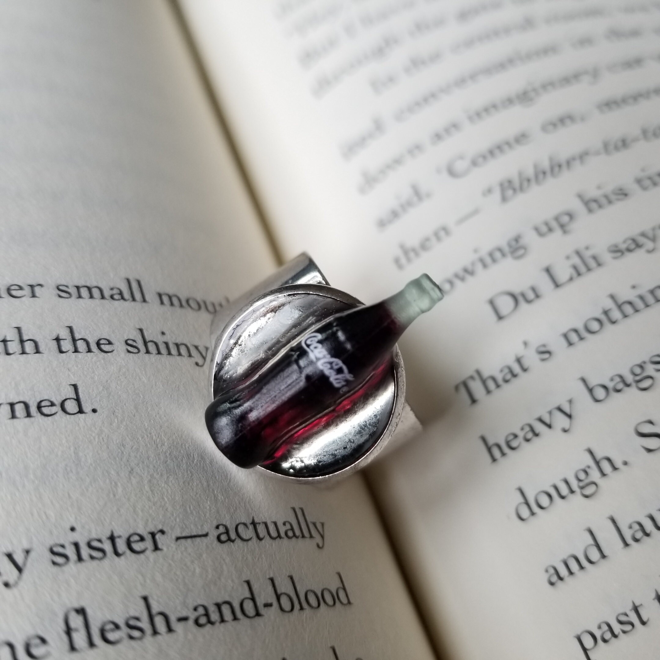 Coca Cola Miniature Adjustable Silver Tone Ring, Mini Soda Miniature ...