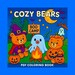 Halloween Coloring Pages, Digital PDF, Instant Download, 10 Pages, Cozy ...