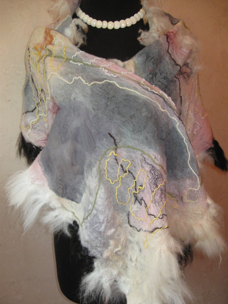 Handmade Felted Scarf Felted Scarf Felted Stole Handmade Scarf - Etsy