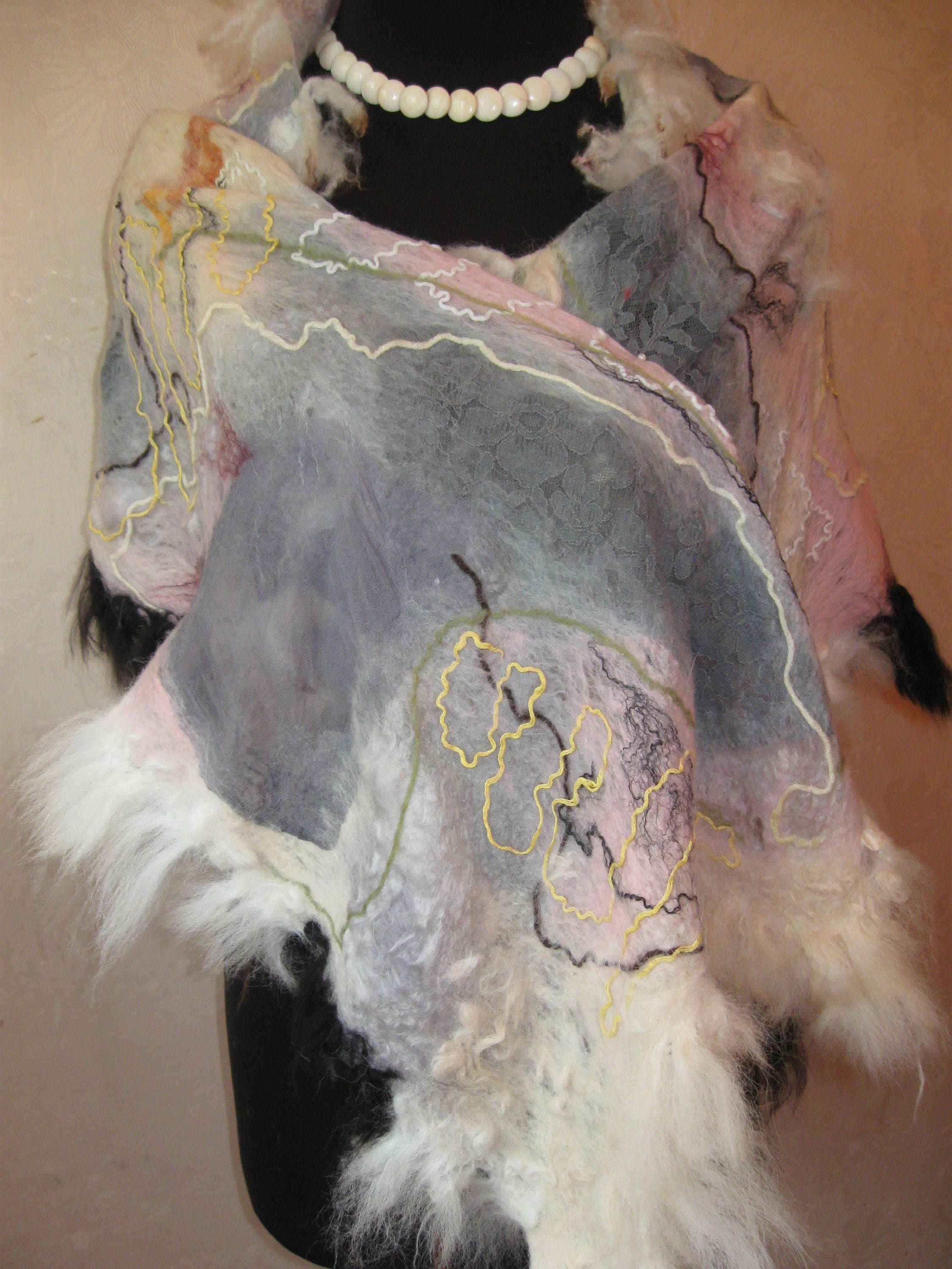 Handmade Felted Scarf Felted Scarf Felted Stole Handmade Scarf - Etsy