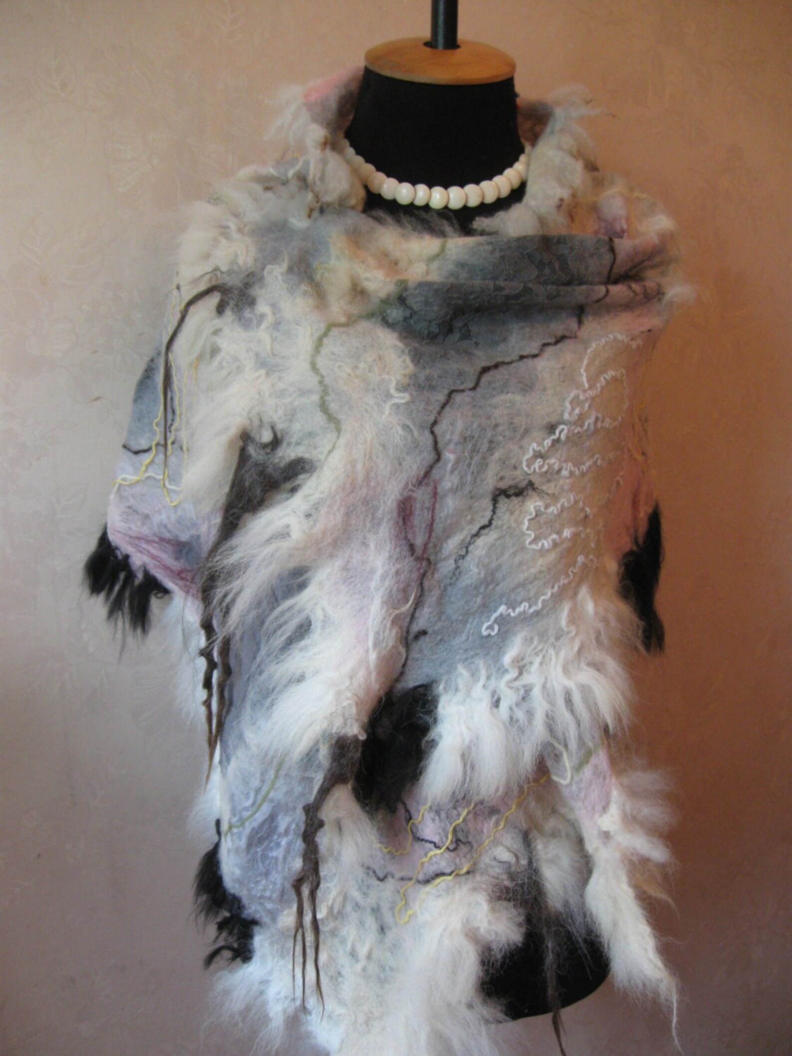 Handmade Felted Scarf Felted Scarf Felted Stole Handmade Scarf - Etsy