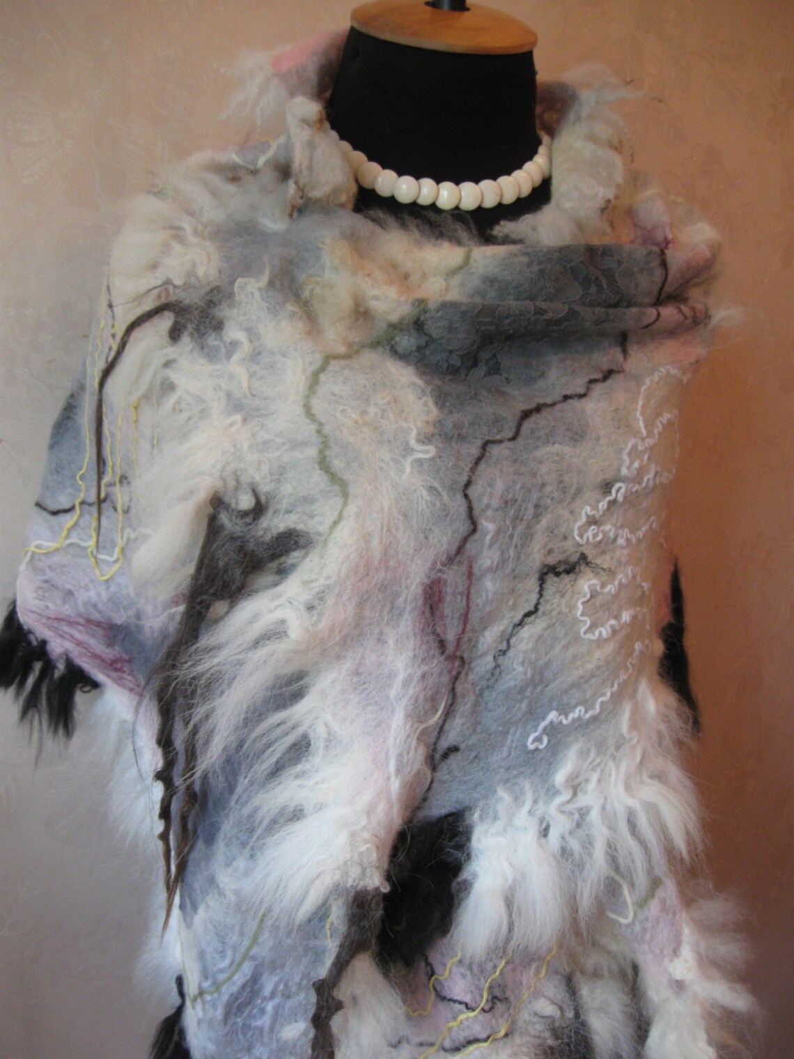 Handmade Felted Scarf Felted Scarf Felted Stole Handmade Scarf - Etsy