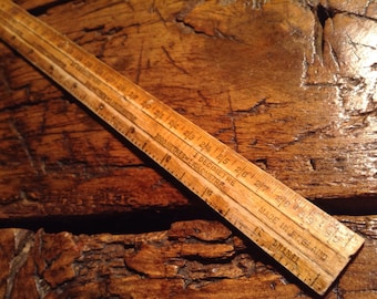 Vintage wooden ruler | Etsy