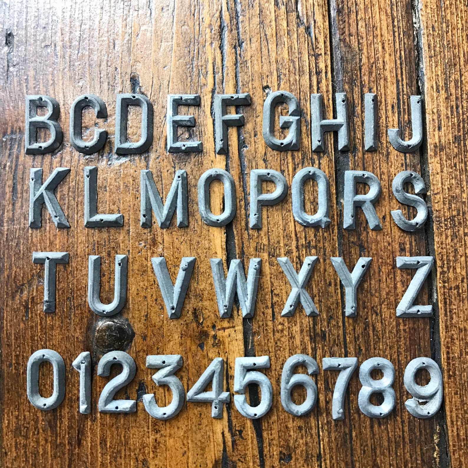 Vintage Metal Letters and Numbers, Metal Letters, Vintage Letter ...