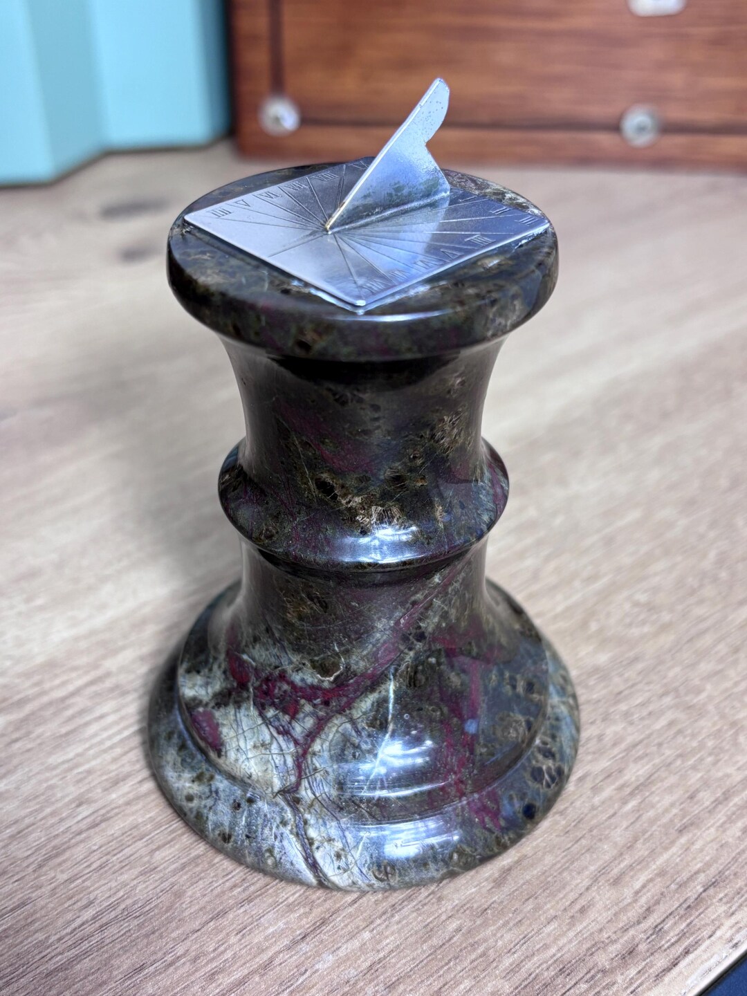 Antique English Serpentine Desk Sundial. Paperweight. - Etsy