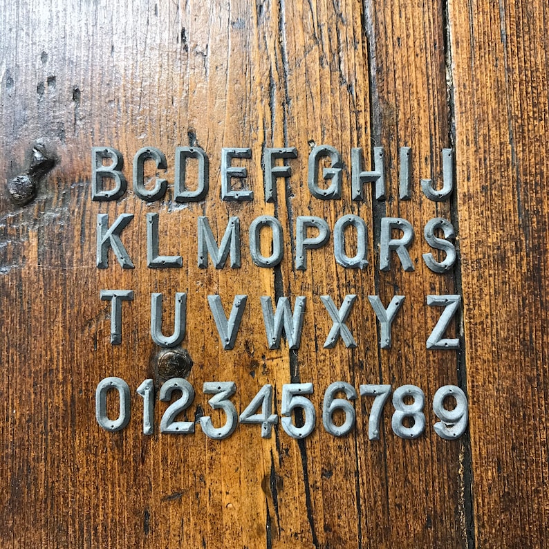 Vintage Metal Letters and Numbers Metal Letters Vintage | Etsy