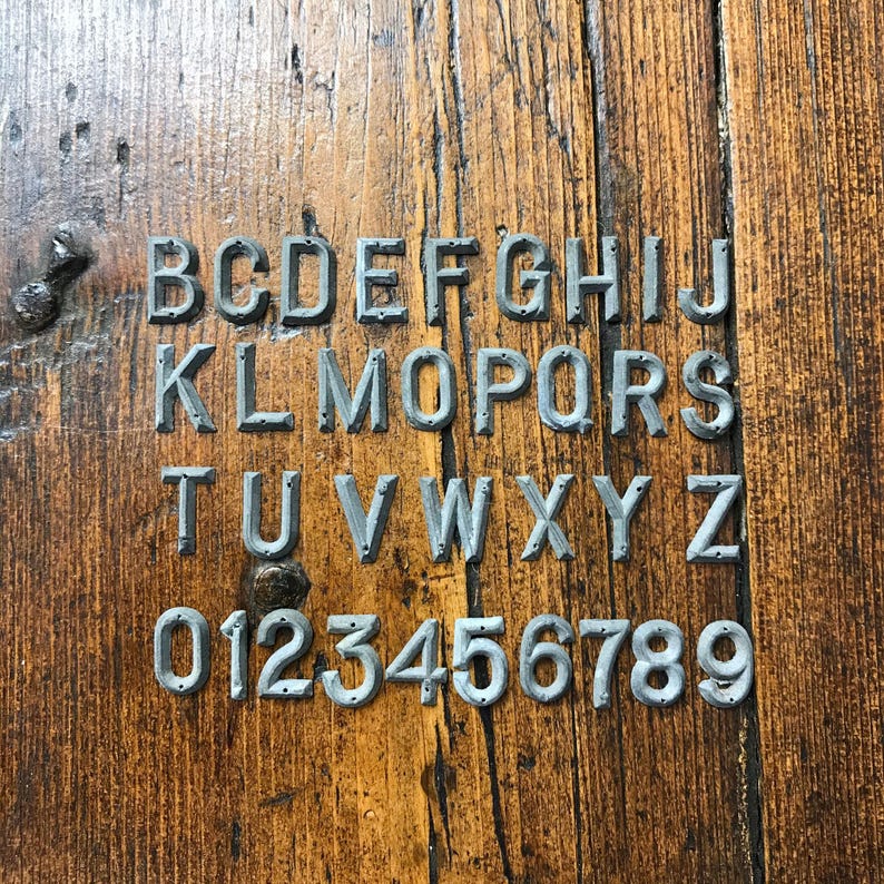 Vintage Metal Letters and Numbers, Metal Letters, Vintage Letter ...