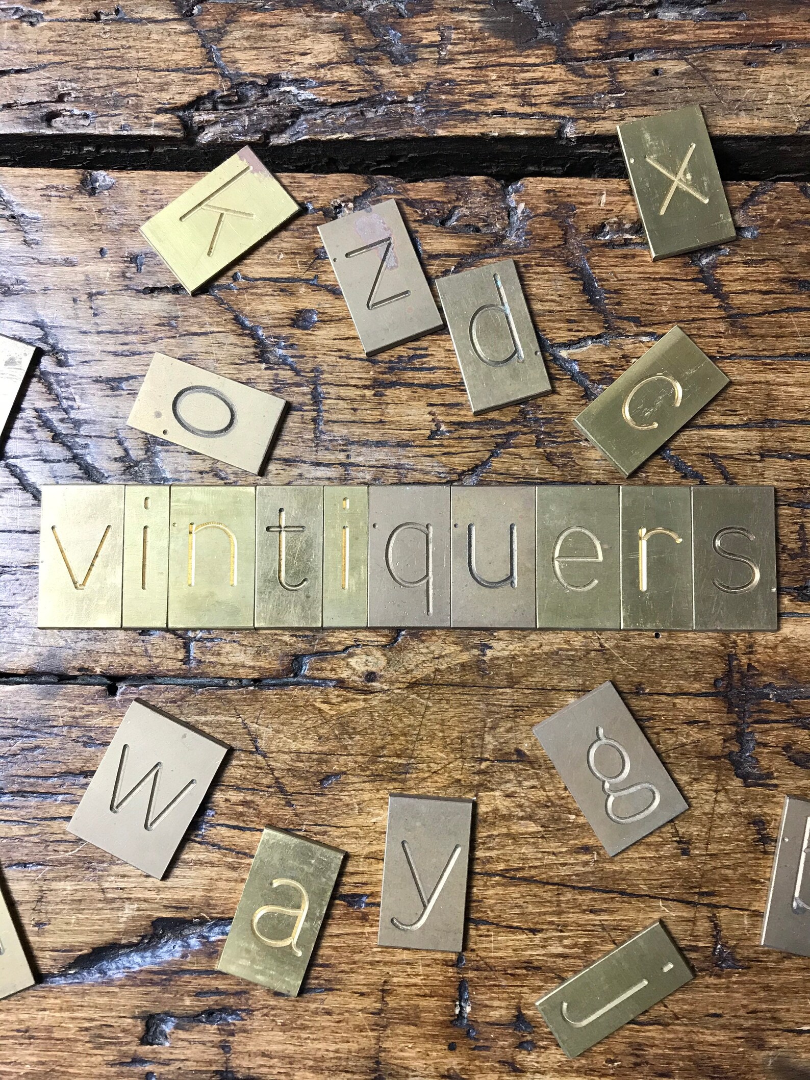 Antique Cast Brass Letters Metal Letters Vintage Letter Etsy