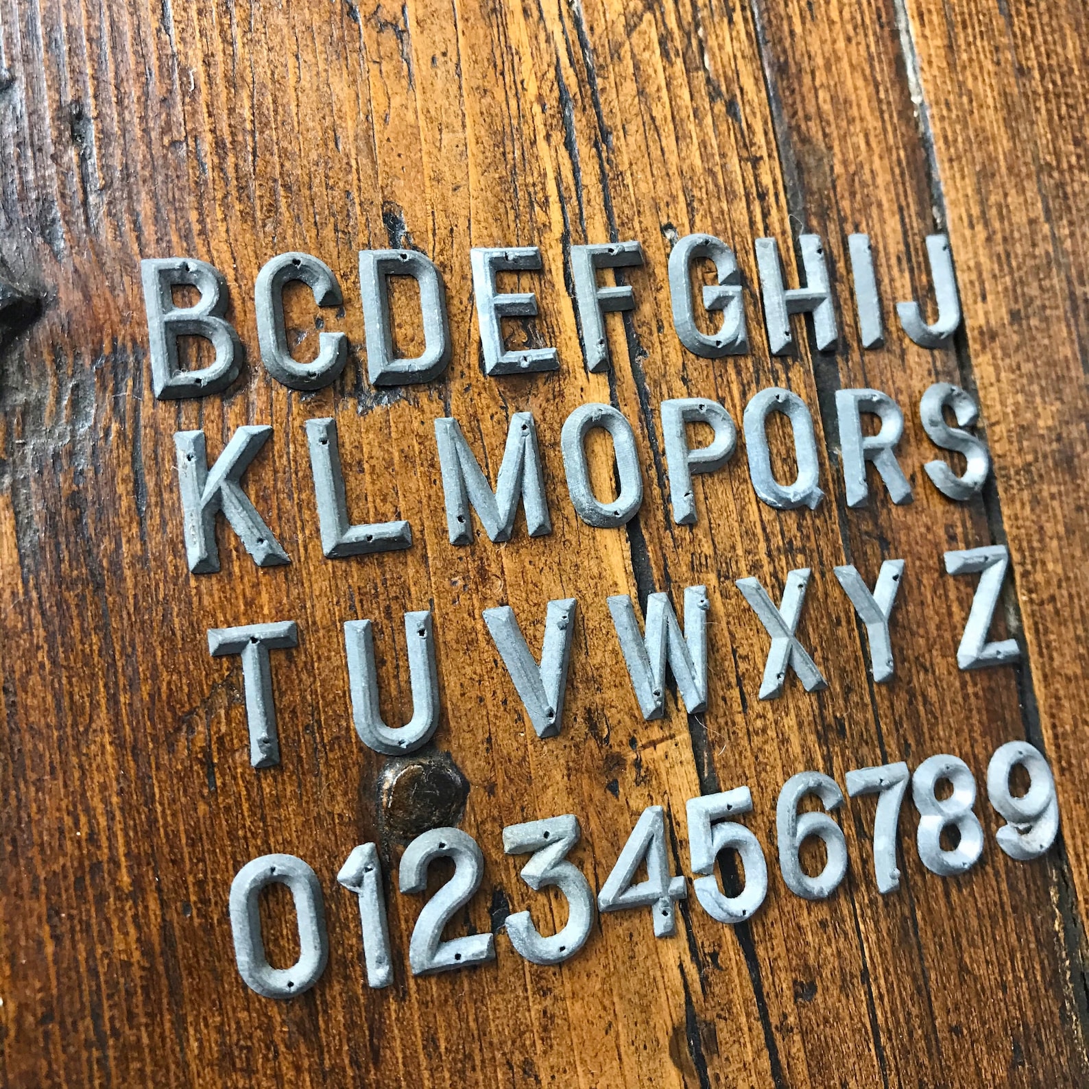 Vintage Metal Letters and Numbers, Metal Letters, Vintage Letter ...