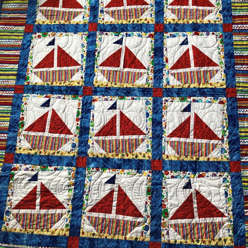 Primary Colors Quilt - Etsy