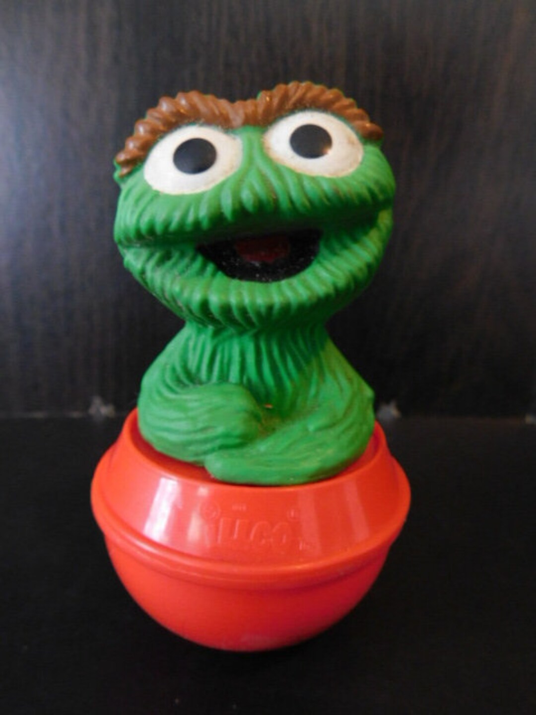 Super Cute Jim Henson's Sesame Street "oscar the Grouch" Roly Poly Toy ...