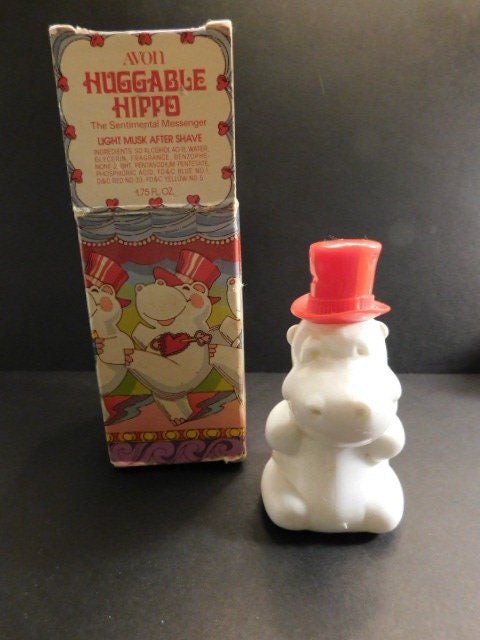 Empty AVON Huggable Hippo "the Sentimental Messenger" - Light Musk ...
