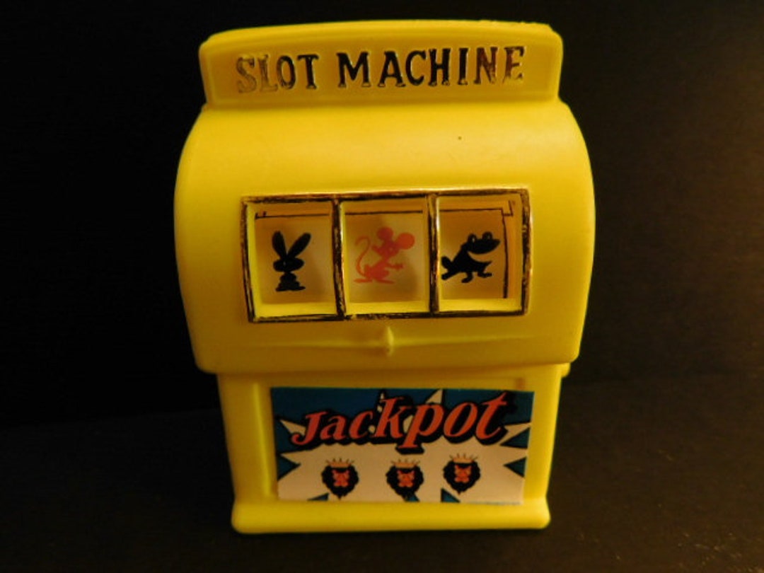 Yellow Plastic Mid Century Slot Machine Dime Store Toy - 1960's Hong ...