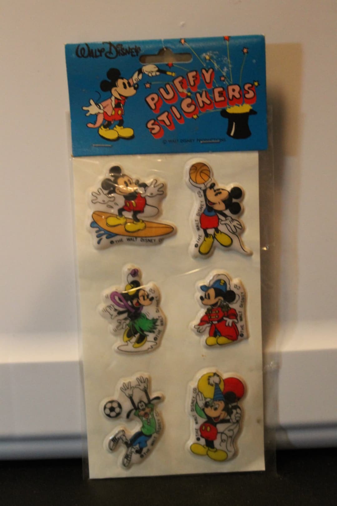 Fantastic Vintage Walt Disney Puffy Stickers - Sheet of Six Stickers ...