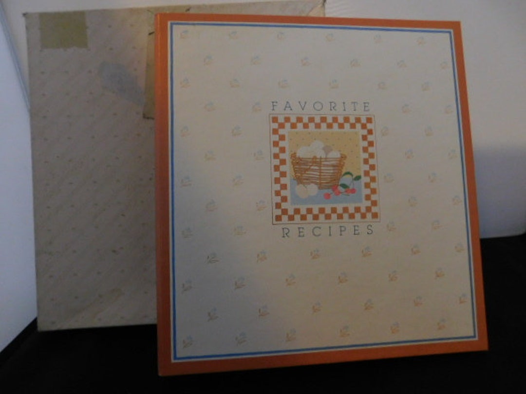 Favorite Recipes Binder by Hallmark Cards 1984 - Vinyl Sleeves - Tabbed ...