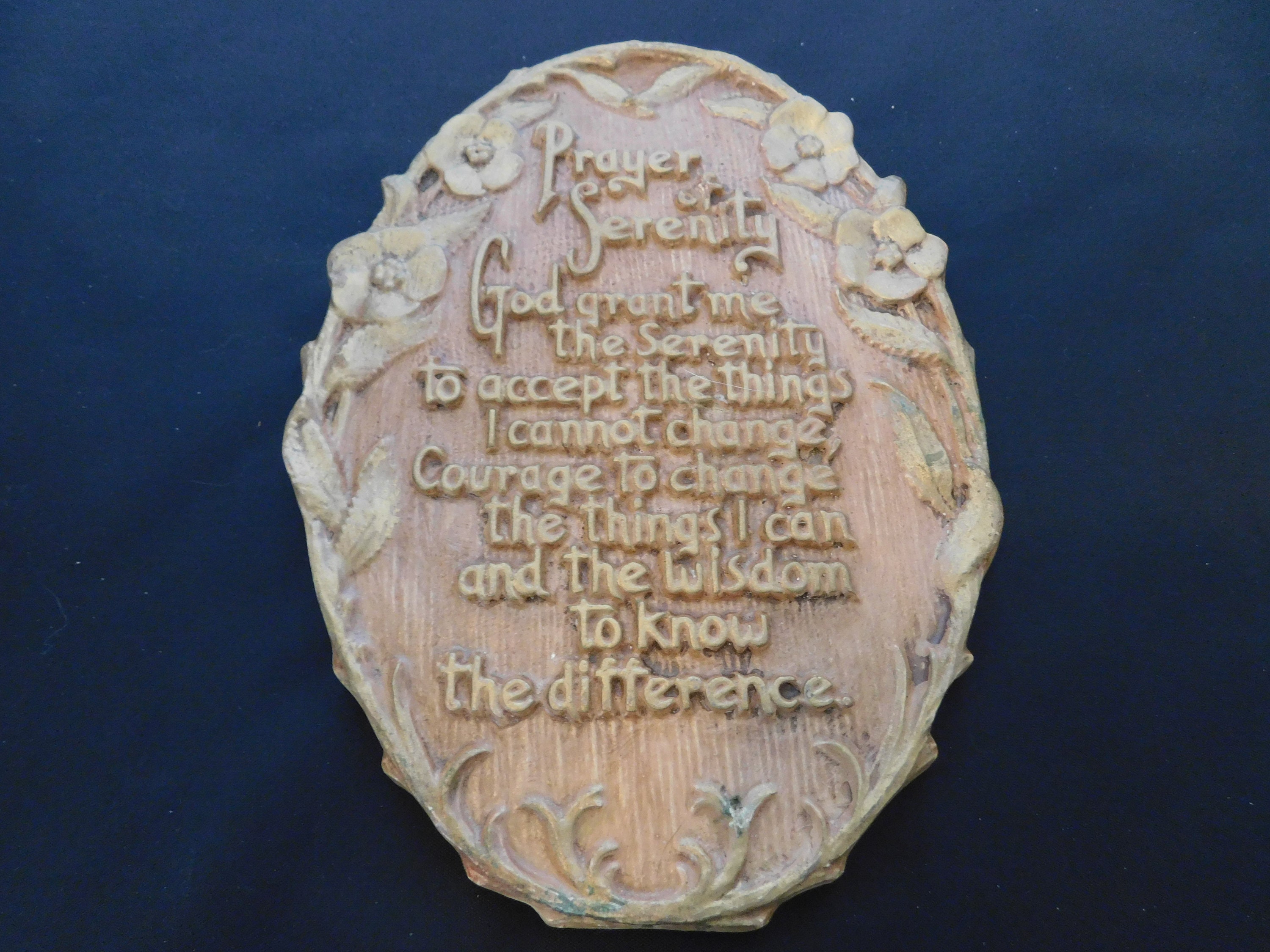 Lovely Chalkware Serenity Prayer Wall Plaque Religious Wall Plaque ...