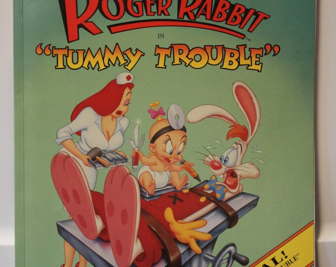 Ultra Cool Vintage Roger Rabbit tummy Trouble Disney Movie Book 1st ...