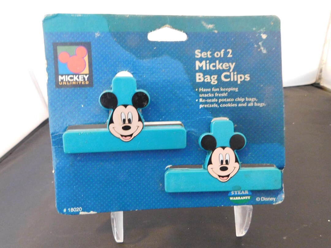 Set of Two Disney's Mickey Mouse Bag Clips by Mickey Unlimited 1990s ...