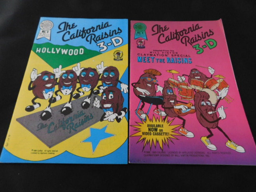 Two the California Raisins 3-D Comic Books No. 2 and No. 4 ...