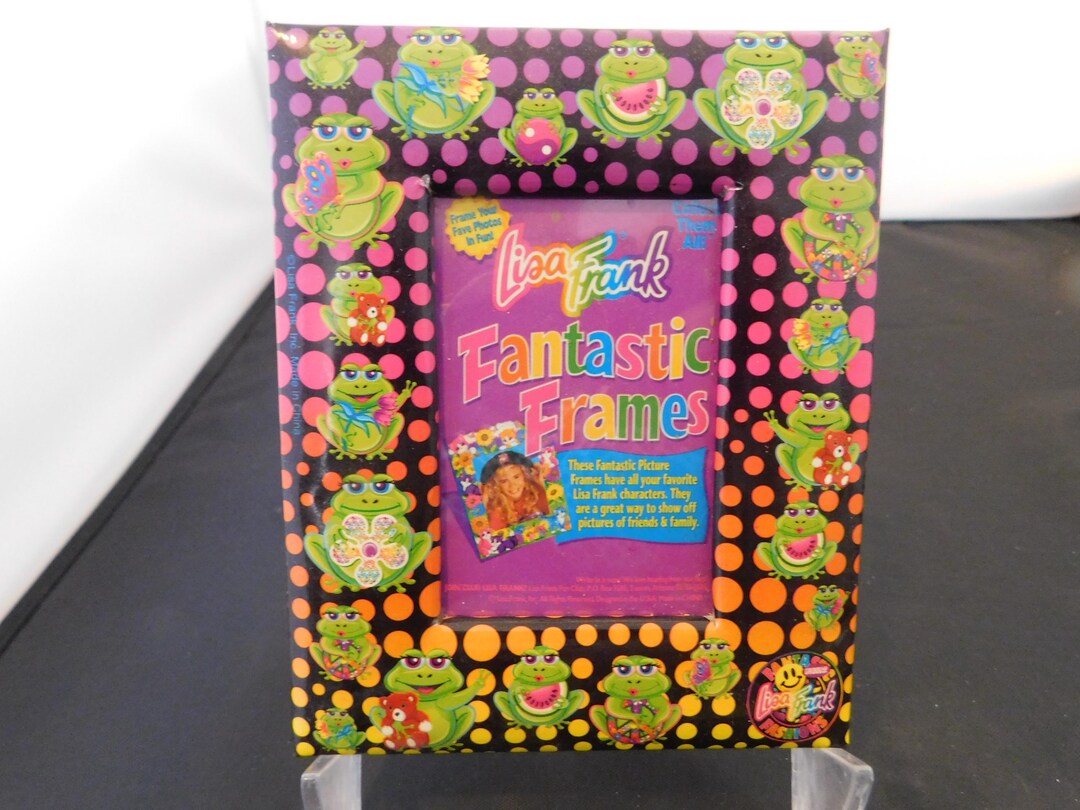 Vintage Lisa Frank Funkadelic Frogs Picture Frame - Lisa Frank ...
