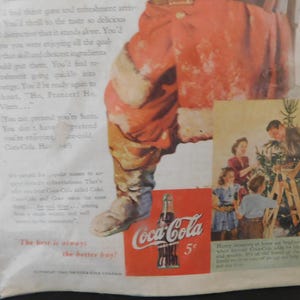 Santa Coca-cola Christmas Ad From 1942 - "that Extra Something!" Back ...