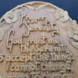 Lovely Chalkware Serenity Prayer Wall Plaque - Religious Wall Plaque ...