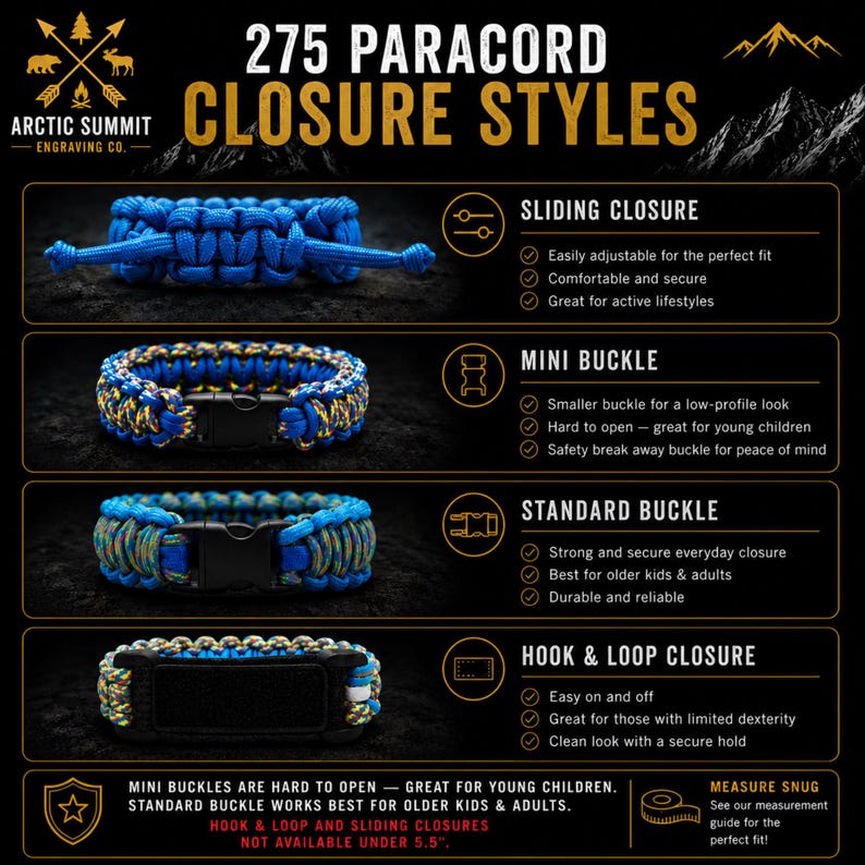Medical Alert Bracelet for Kids or Adults – Thin 275 Paracord Bracelet ...