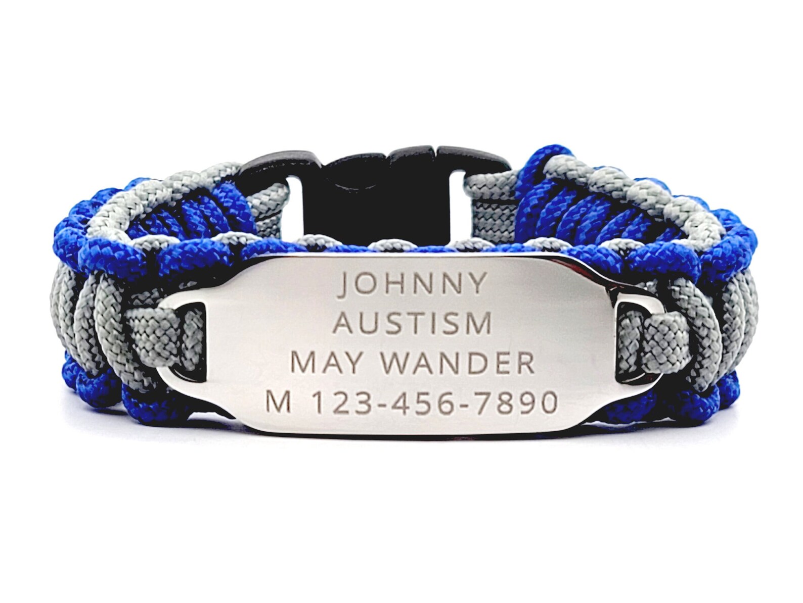 Personalized Thin Paracord Bracelet W/ Customized Stainless - Etsy