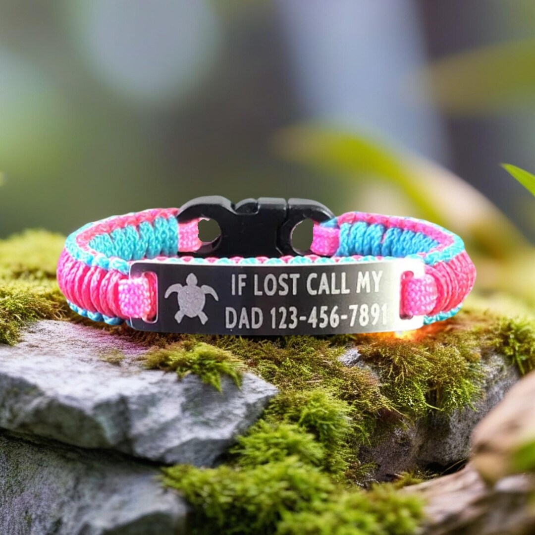 Personalized Emergency Contact Micro Paracord Bracelet – If Lost ...