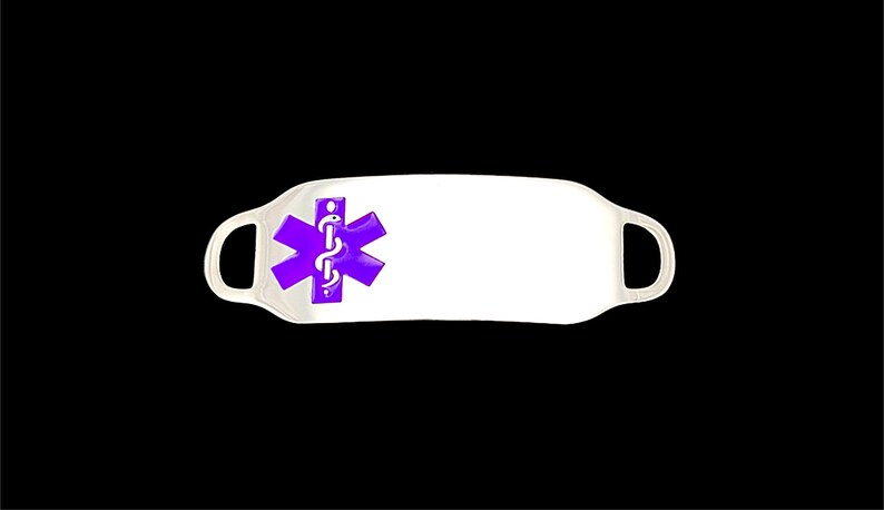 Personalized Engraved Stainless Steel Purple Medical ID Tags - Etsy