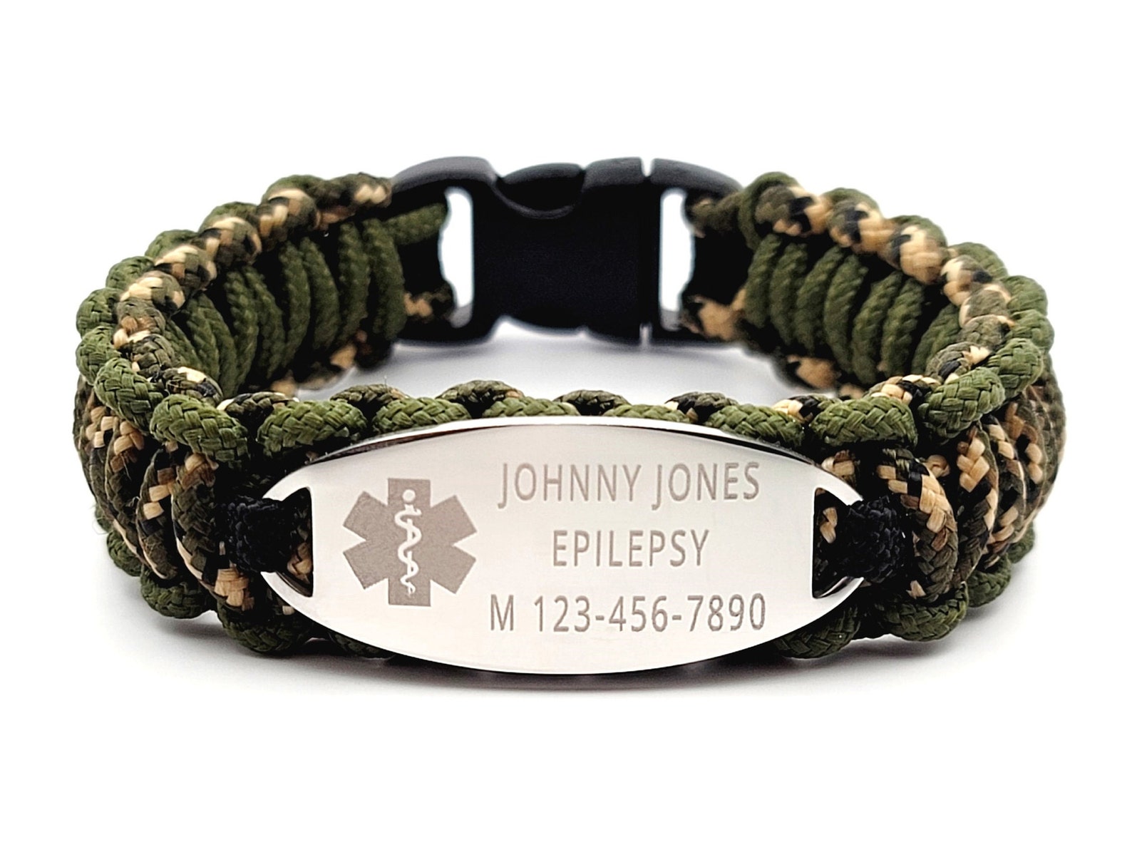 Personalized Thin Paracord Bracelet W/ Customized Stainless - Etsy