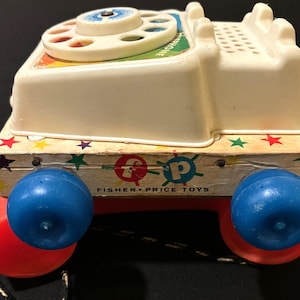 Vintage Fisher-price Chatter Telephone #747 Pull Toy 1960s - Etsy