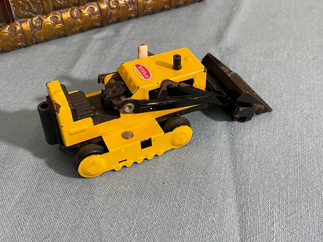 Vintage Tonya Small Yellow Pressed Metal Toy Front Loader/backhoe - Etsy