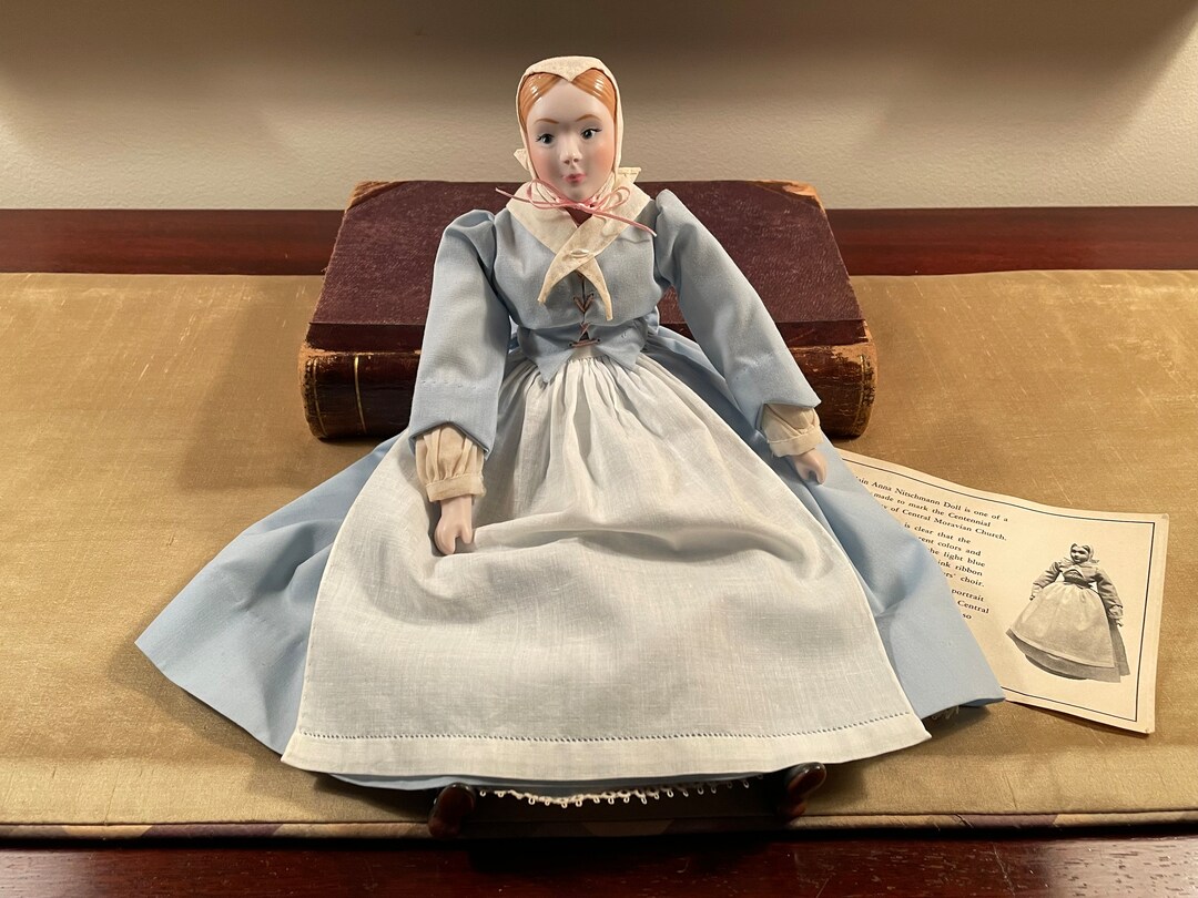Porcelain Anna Nitschmann Doll Made by the Busy Workers Society of ...