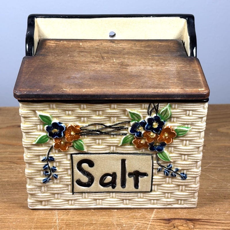 Vintage Antique Salt Box - Etsy