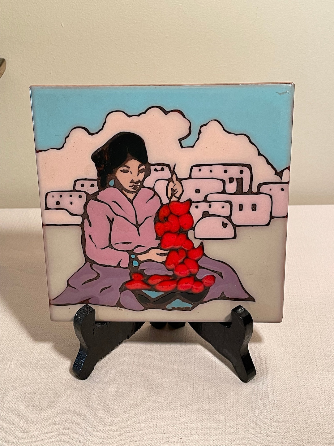 Hand Painted Mag Mor Art Tile, Decorative Tile Trivet, Hot Plate or ...