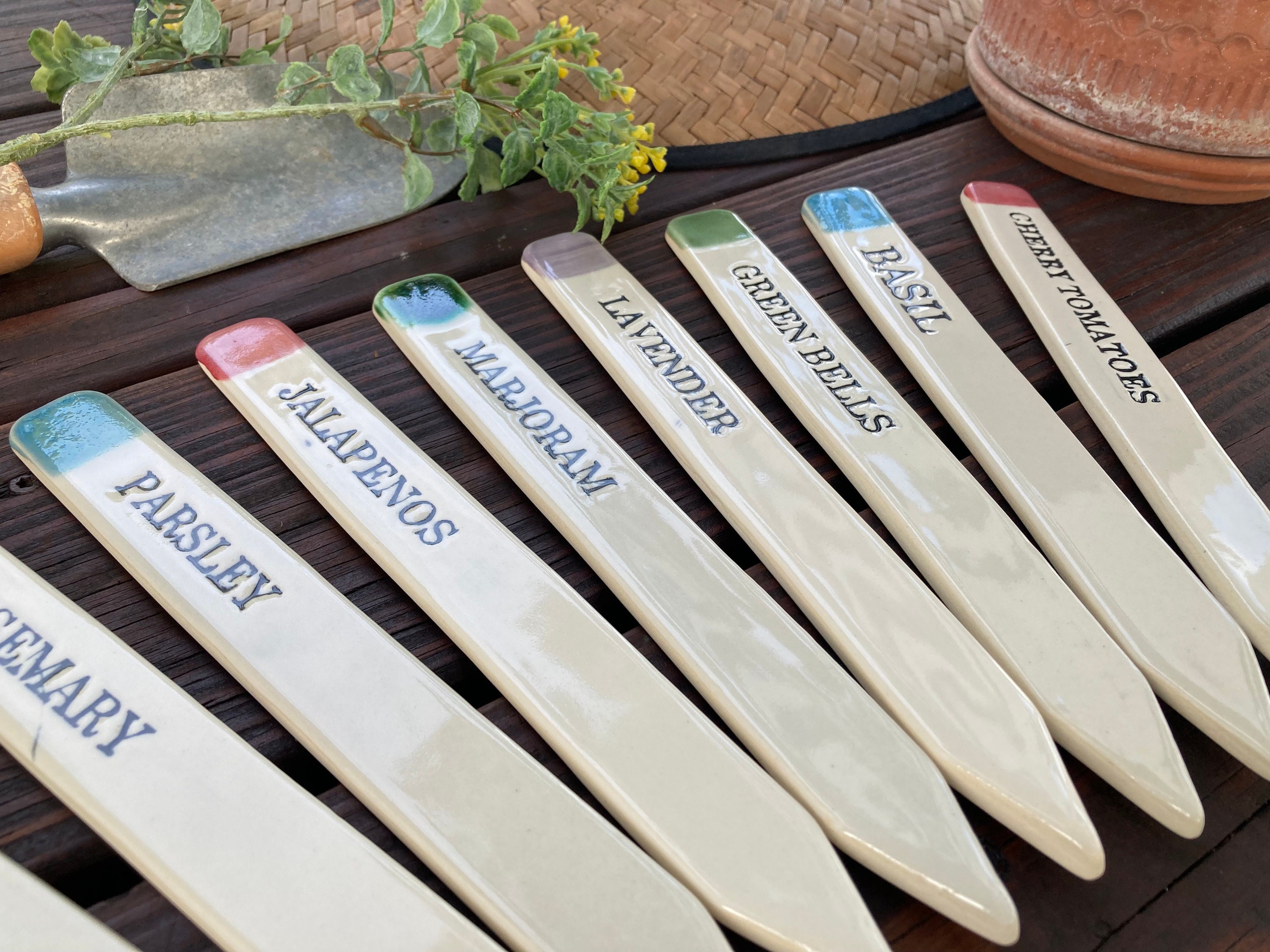 Large Garden Markers / Ceramic Garden Label / Herb Marker / Vegetable ...