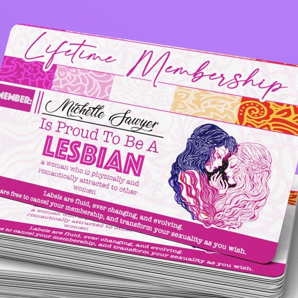 Lgbt Lifetime Membership Cards Etsy