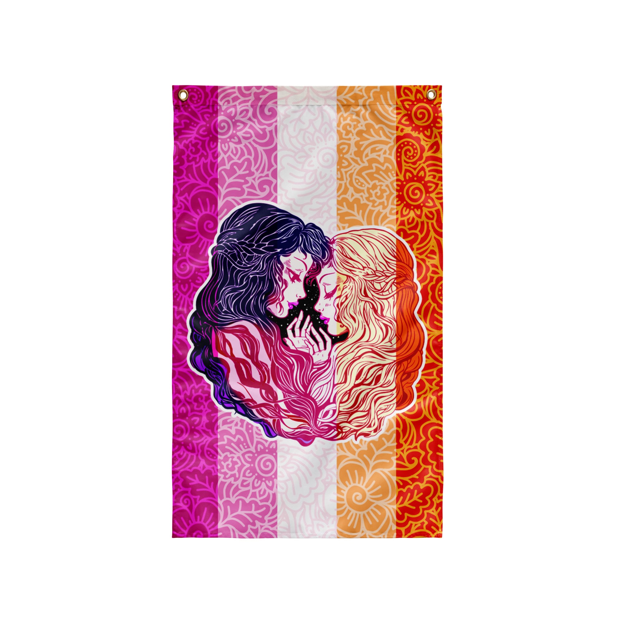 Lesbian Sunset Pride Flag Lesbian Pride Wall Flag Lgbtq Etsy