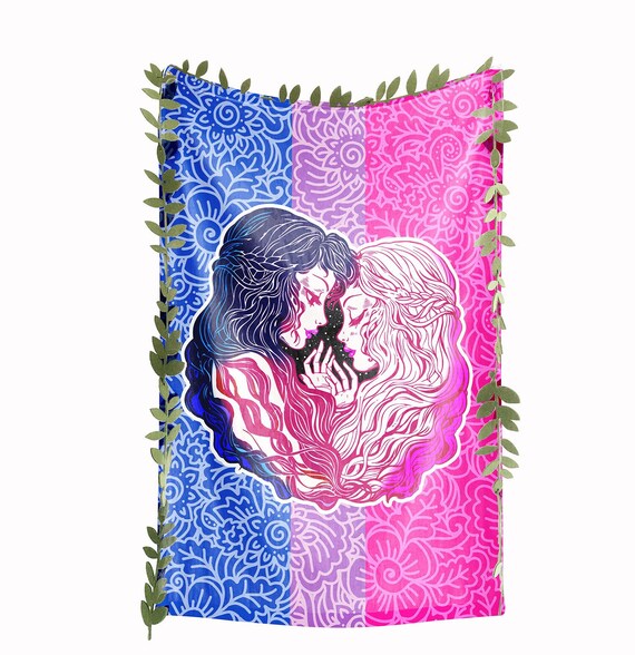 Bisexual Sunset Pride Flag Bisexual Pride Wall Flag LGBTQ | Etsy