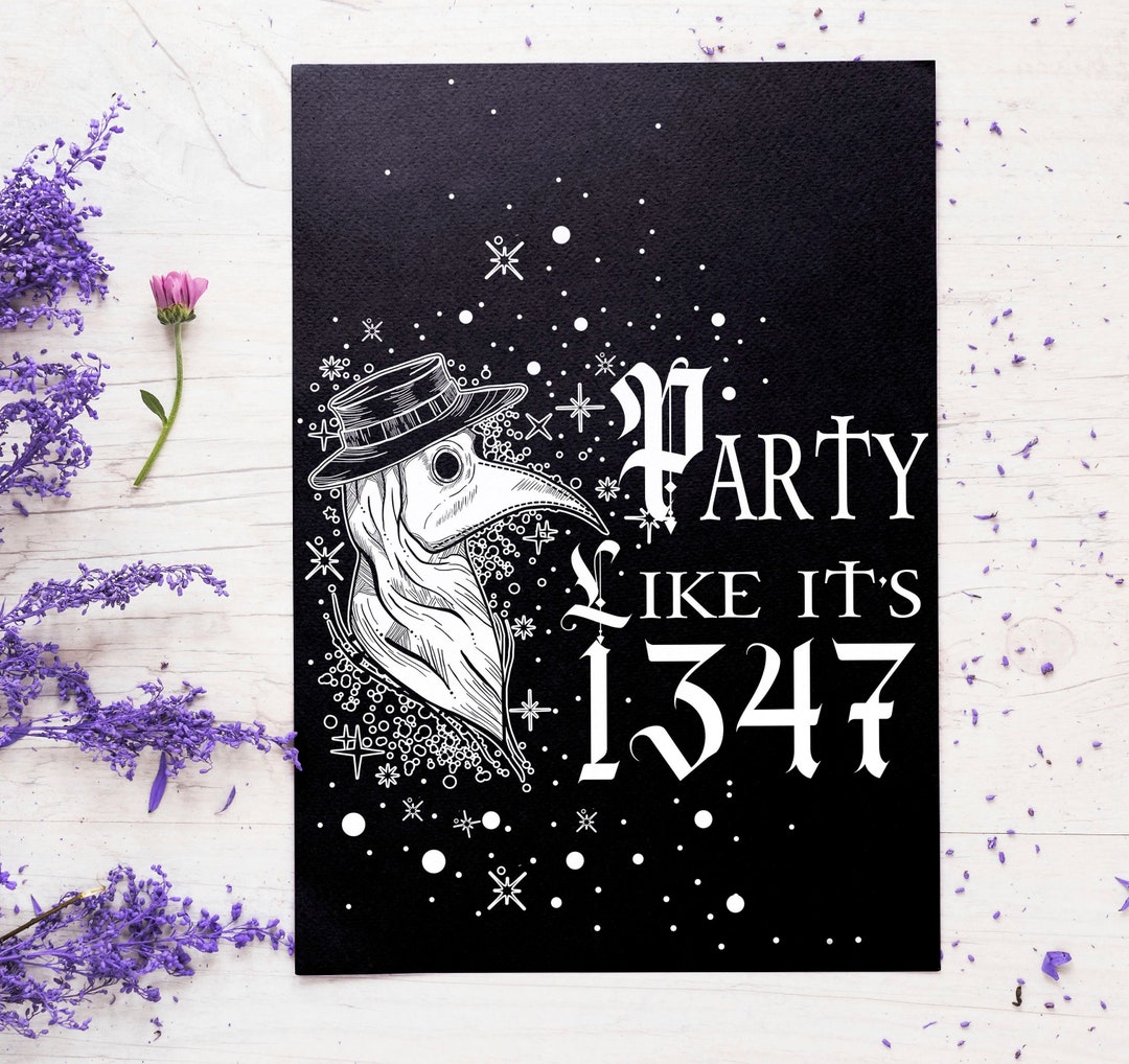 Funny Plague Doctor Greeting Card, Social Distancing Gift, Blank Plague ...