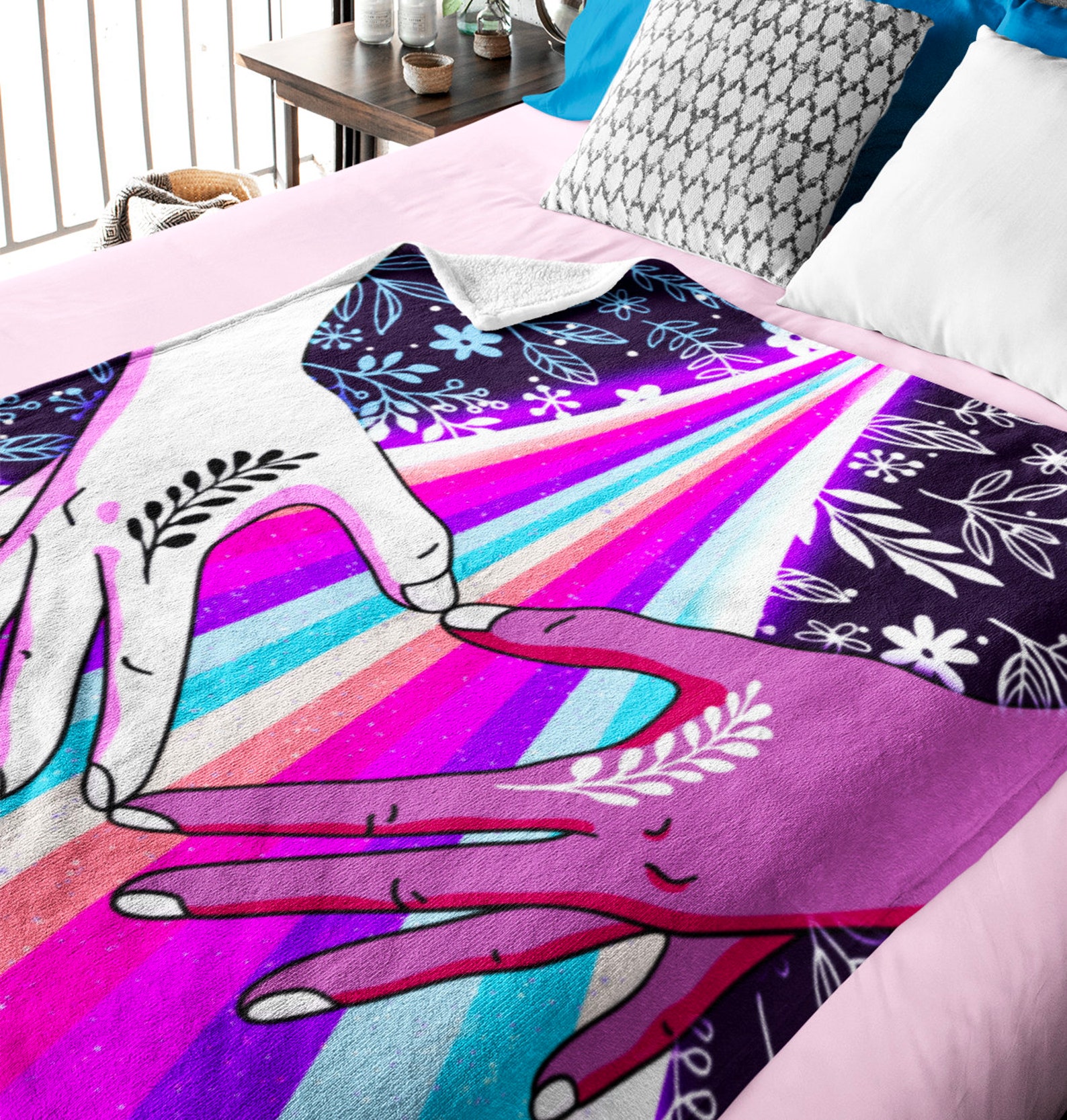 Rainbow LGBT Pride Minky Blanket Love and Equality Wins | Etsy