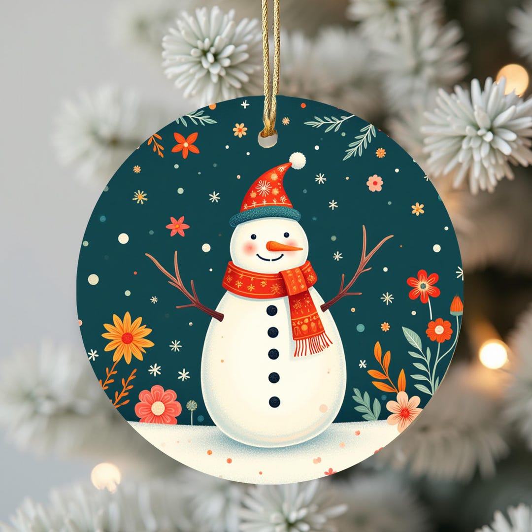 Snowman Scandinavian Swedish Christmas Ornament, Cute Folk Art Gift ...