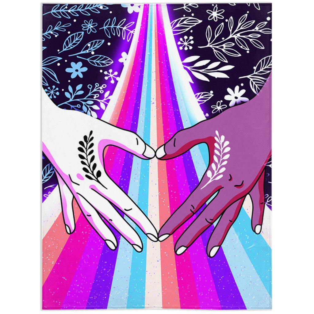 Rainbow LGBT Pride Minky Blanket Love and Equality Wins | Etsy