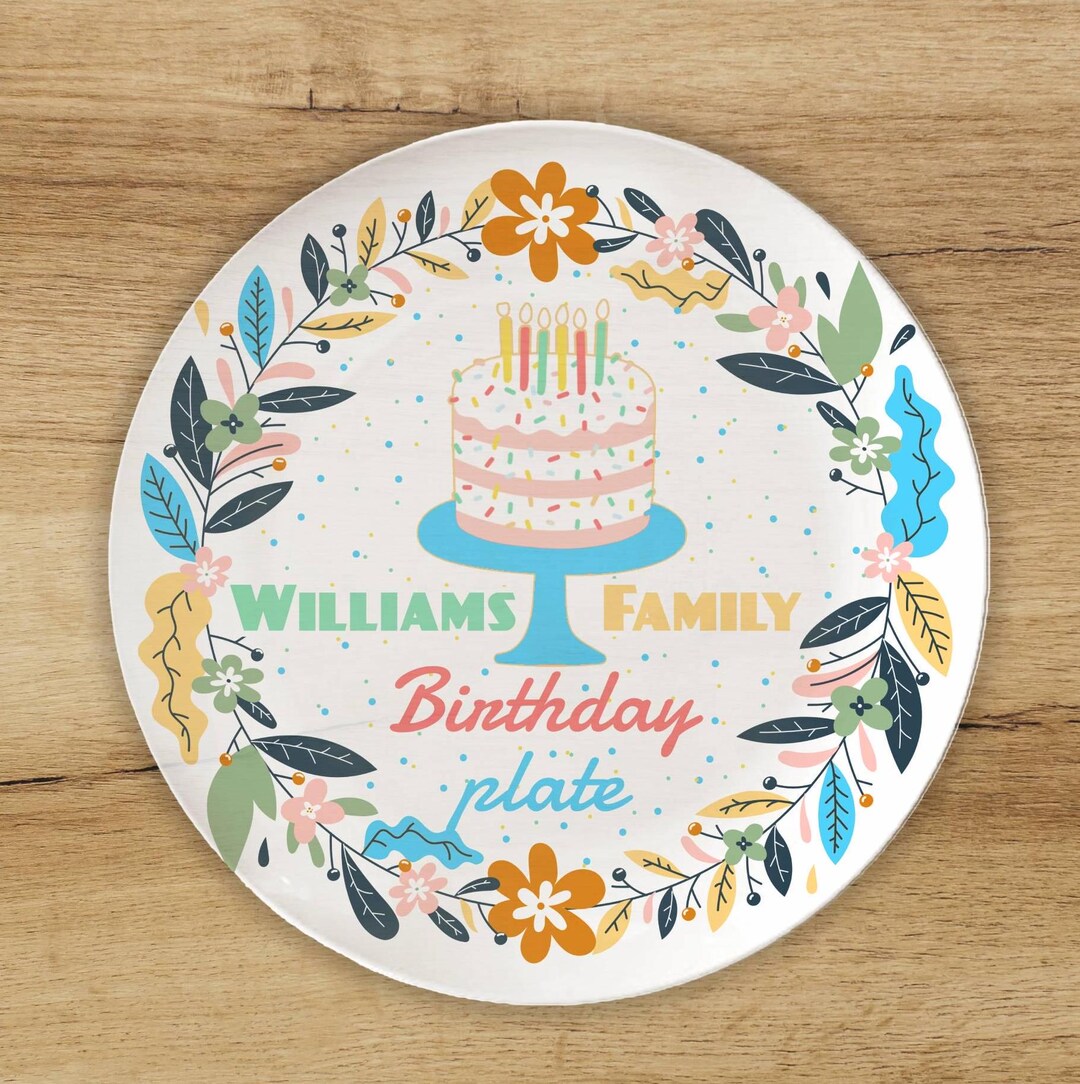 Custom Family Party Plate, Celebration, Birthday, Holidays, Milestones ...