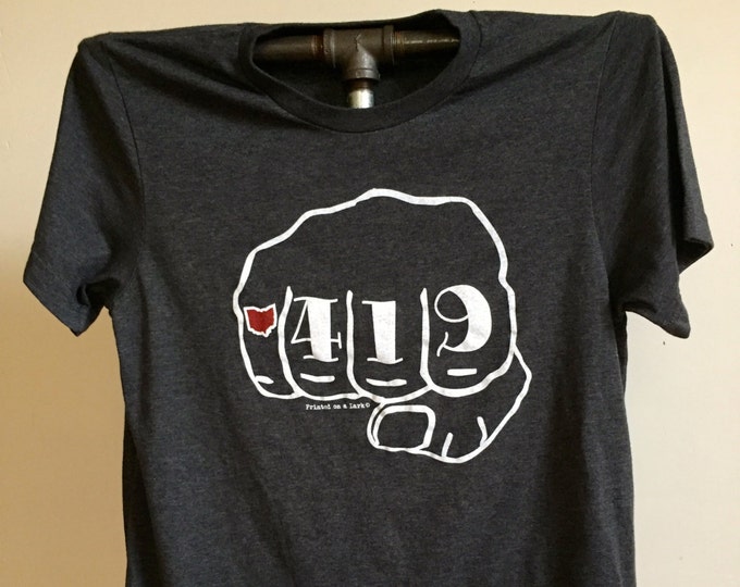 Ohio 419 Tattoo Charcoal Gray T-shirt - Etsy
