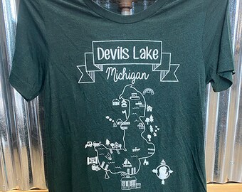 Devils Lake Map - Etsy