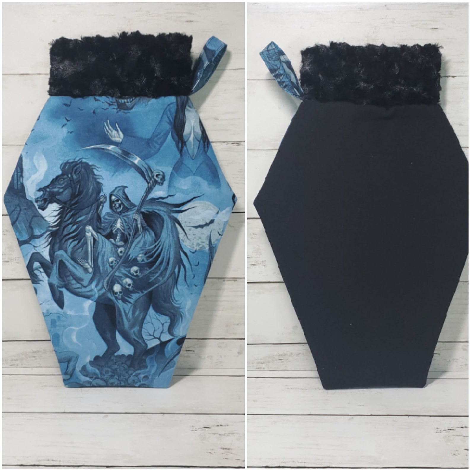 Coffin Stockings, Gothic Christmas Stocking, Goth Christmas Decor ...
