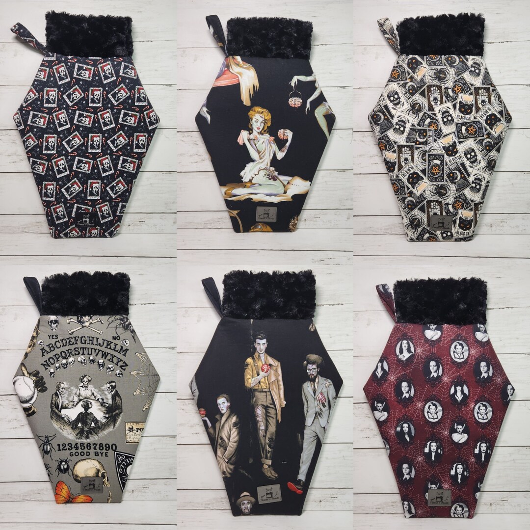 Coffin Stockings, Gothic Christmas Stocking, Goth Christmas Decor ...